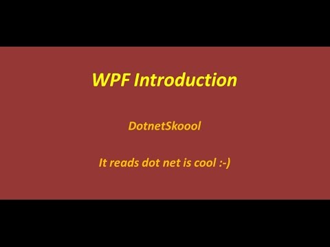 Wpf Introduction Youtube