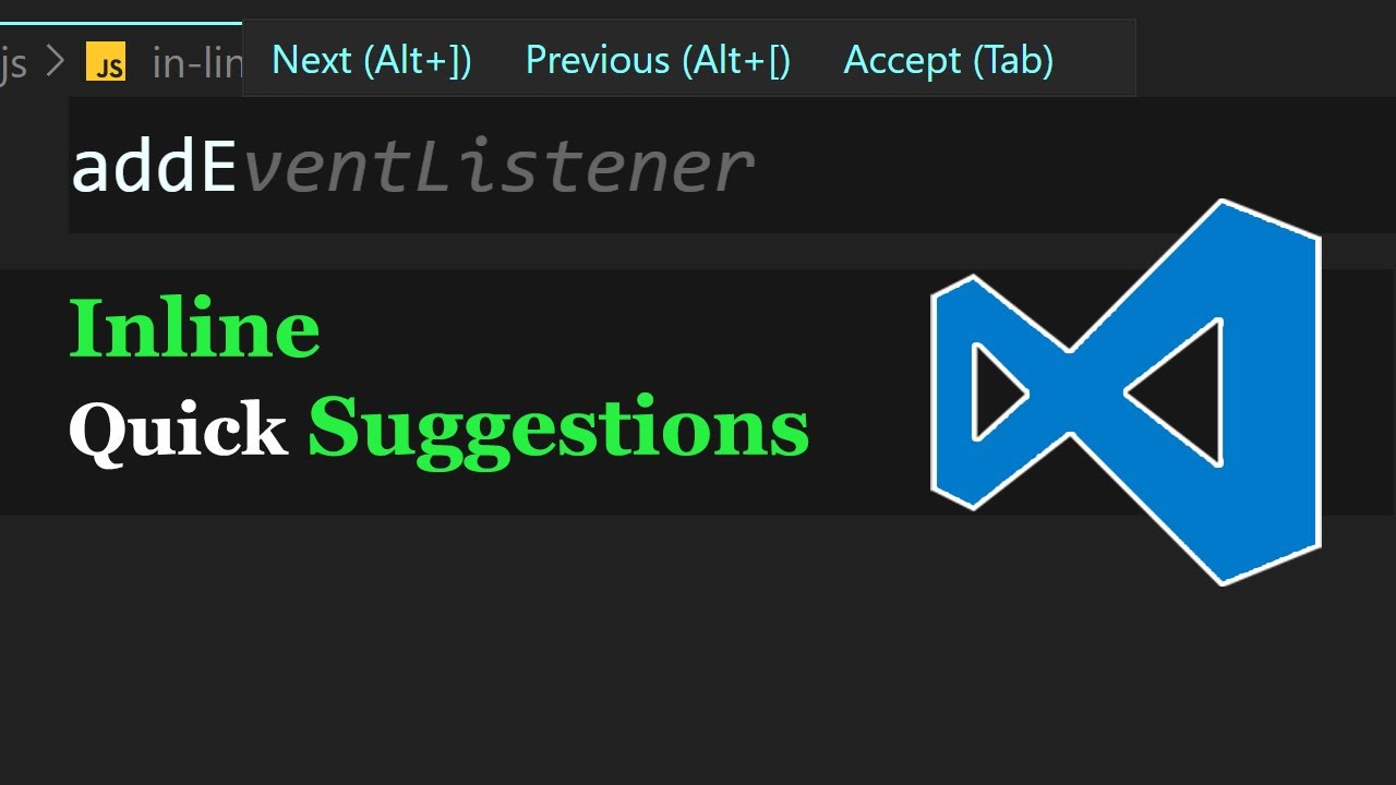 Vs Code Inline Quick Suggestions Youtube