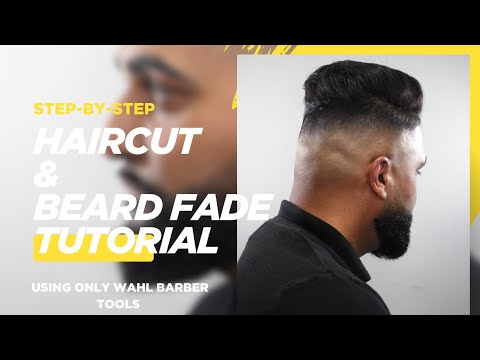 Step By Step Haircut Beard Fade Tutorial Video Youtube
