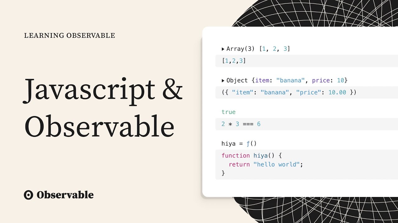 Javascript On Observable Learning Observable Youtube