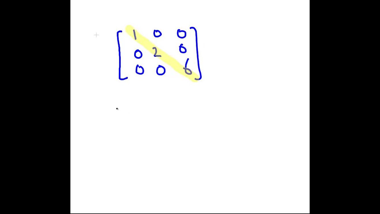 Diagonal Matrices Youtube