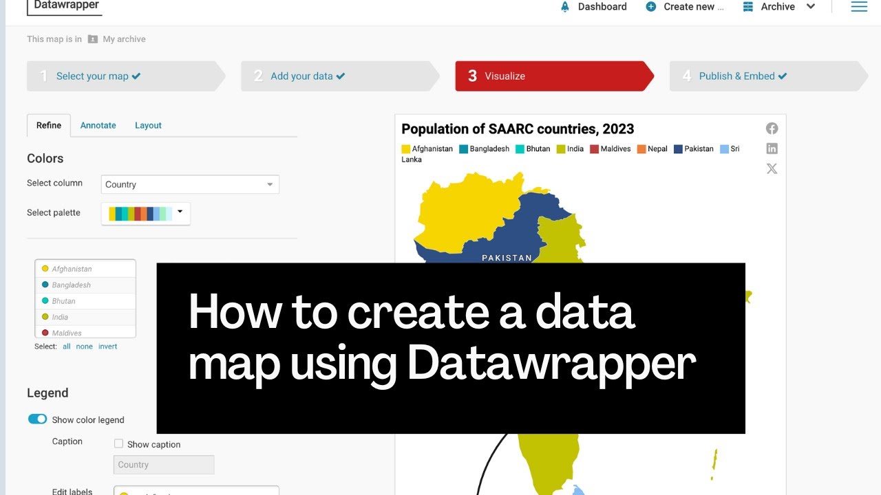 How To Visualise Population Data On A Map With Datawrapper A Step By