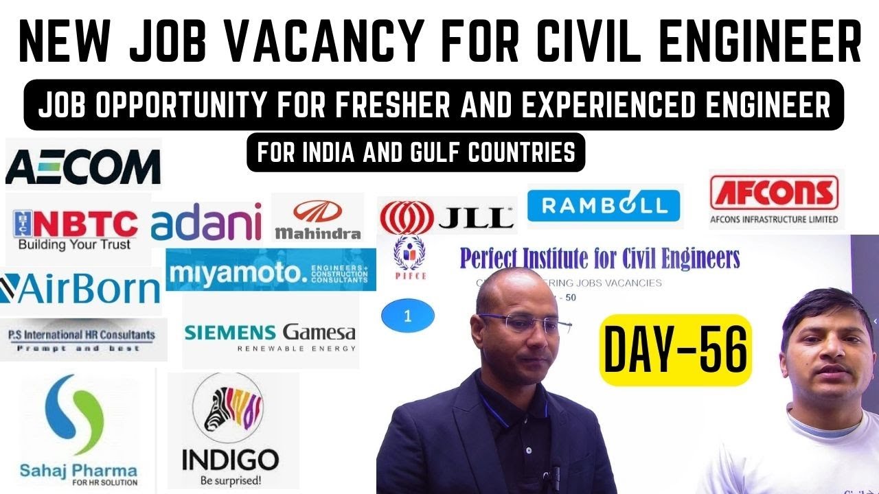 Confirmed Job Vacancy For Fresher Experienced Civil Engineers In