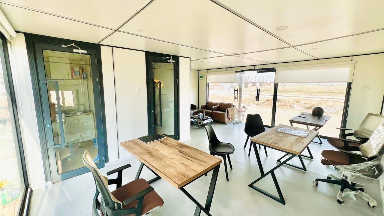 Double Story Container Office Site Office Container Construction Youtube