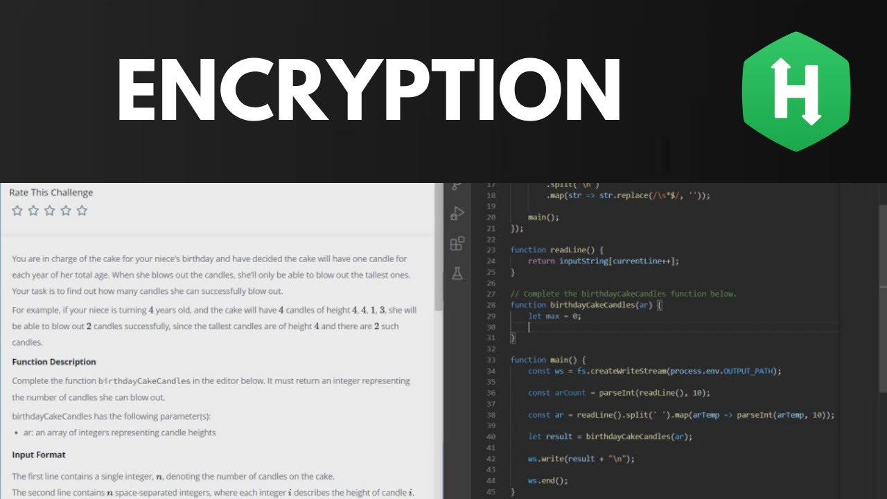 Hackerrank Encryption Solution Walkthrough Javascript Youtube