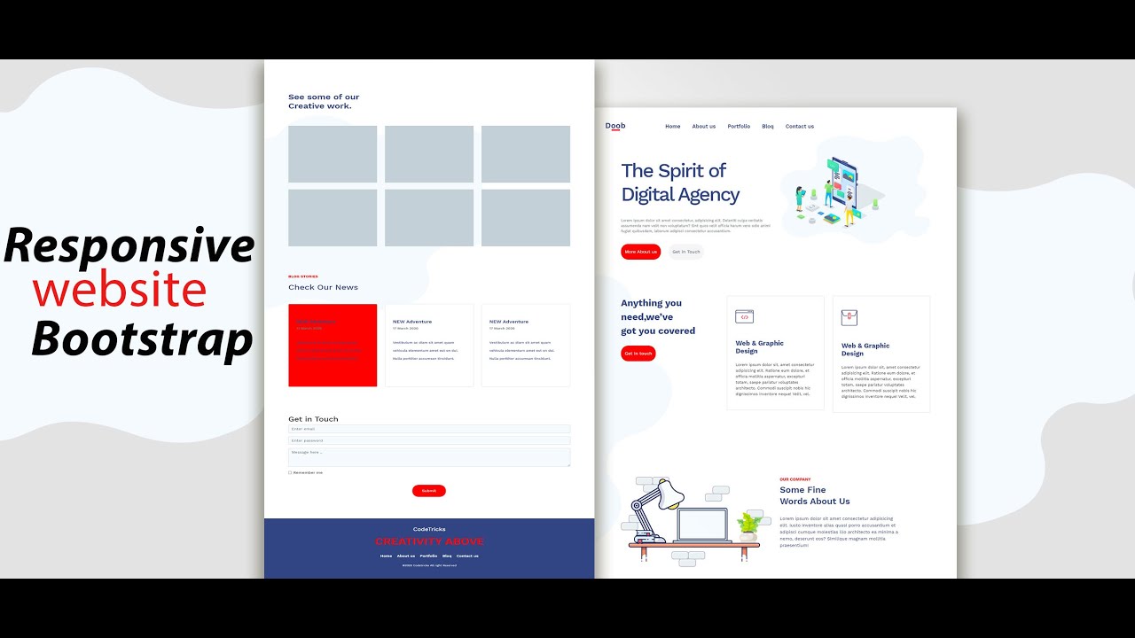 Complete Responsive Website Using Bootstrap 4 3 Html Css With Source