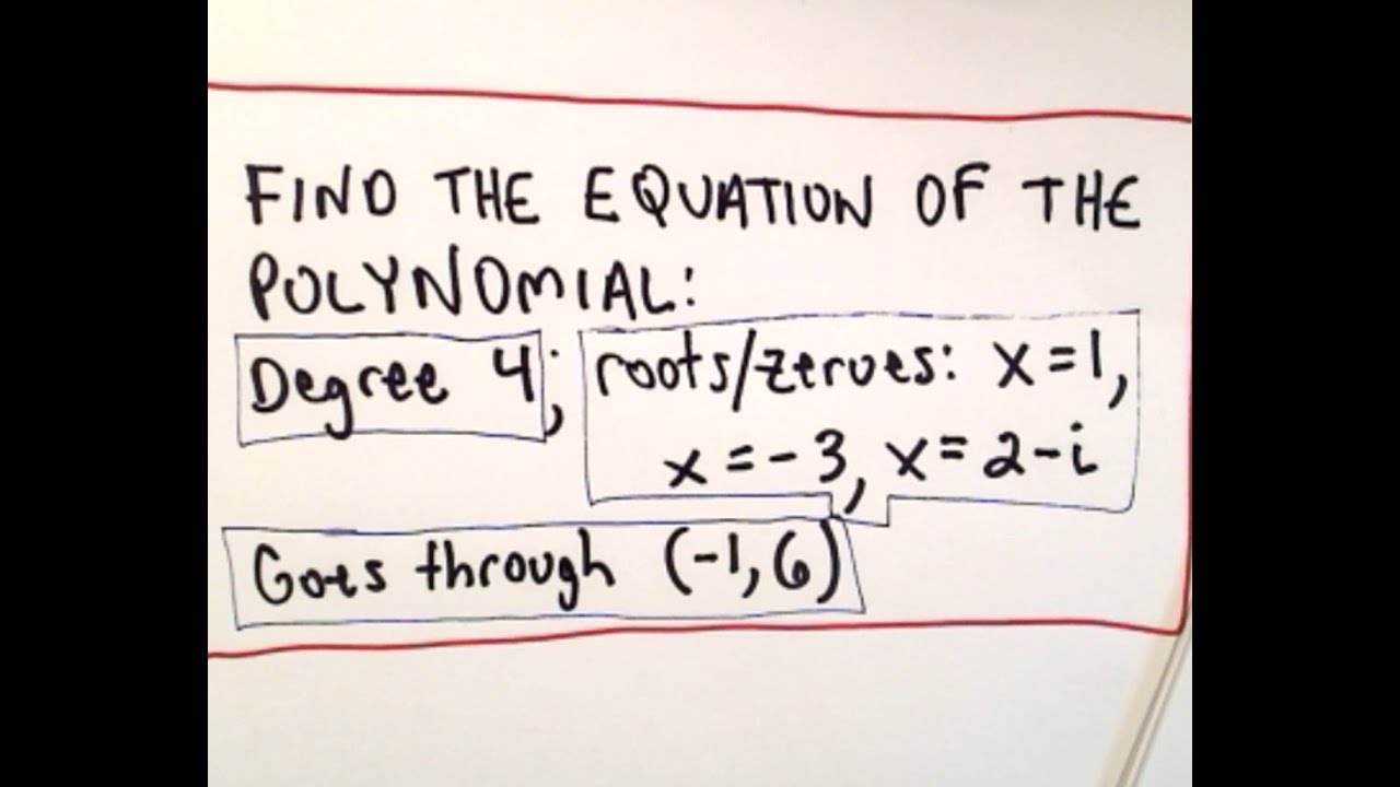 Find Third Degree Polynomial Equation Given Roots Calculator Tessshebaylo