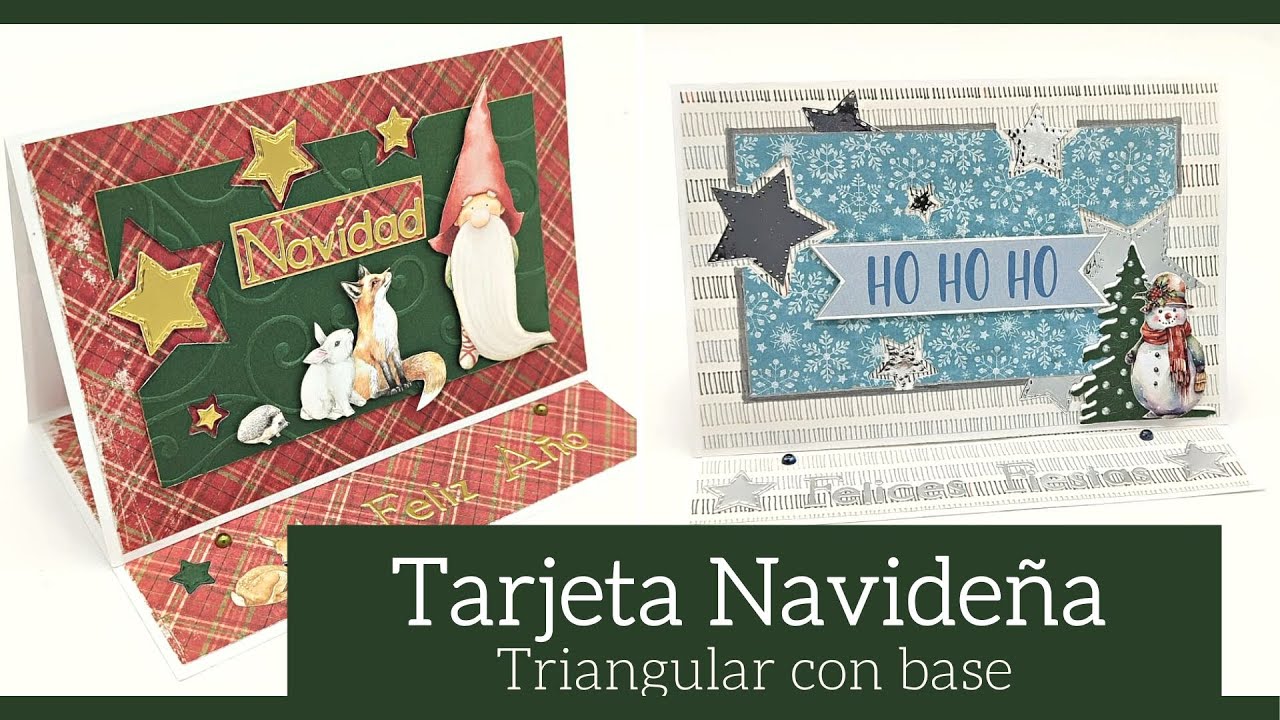 Tarjeta Navideña Con Base Tutorial Lluna Nova Scrap Youtube