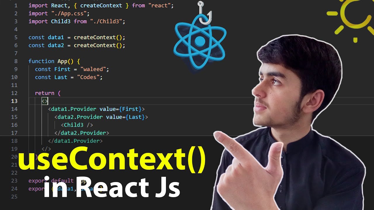 Usecontext Hook In React Js Youtube