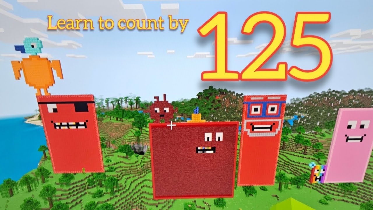 Learn To Count By 125 With Noah Minecraft Number Blocks Kids Learning