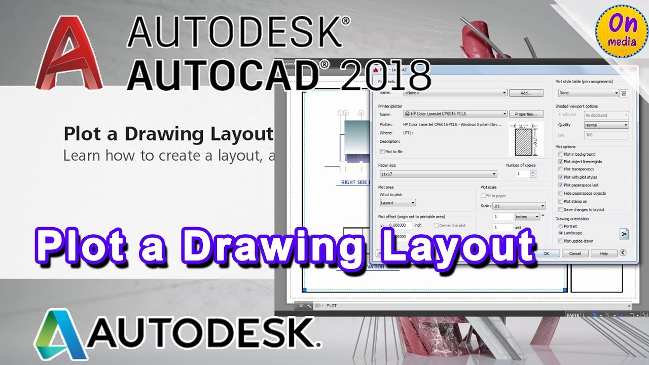 Plot A Drawing Layout Autocad Tutorial Youtube