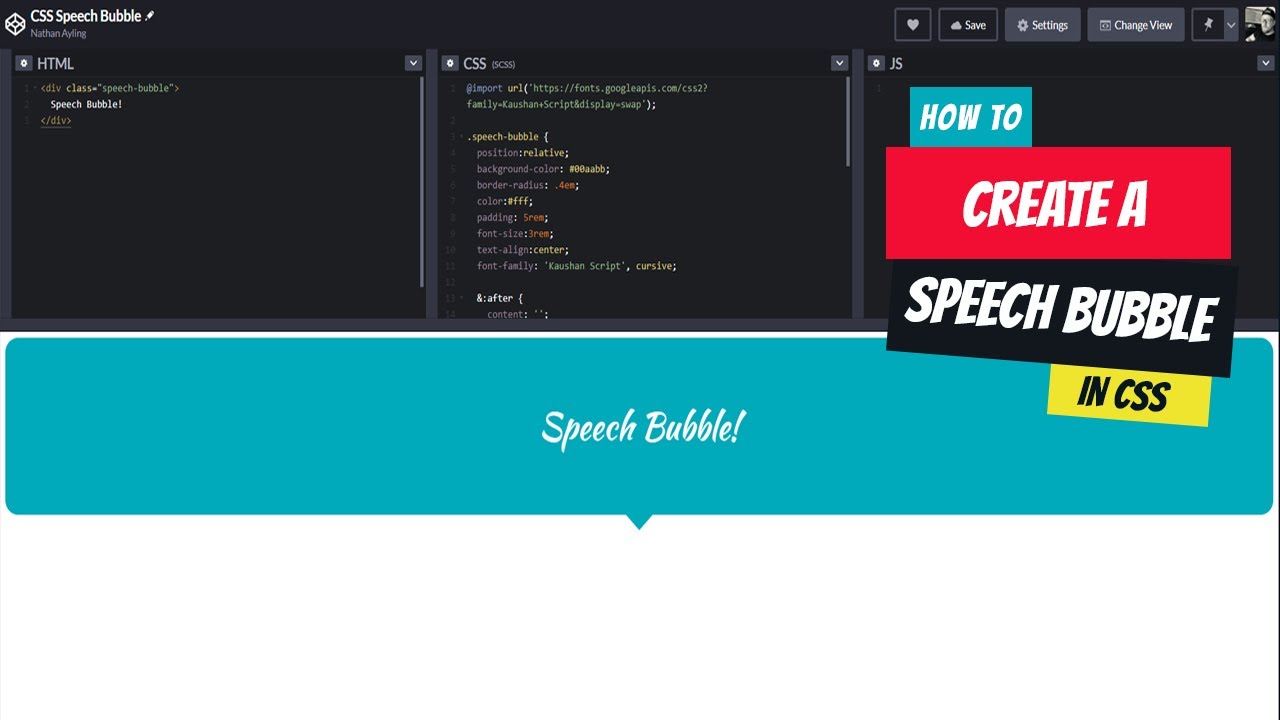 How To Create A Speech Bubble In Css Youtube