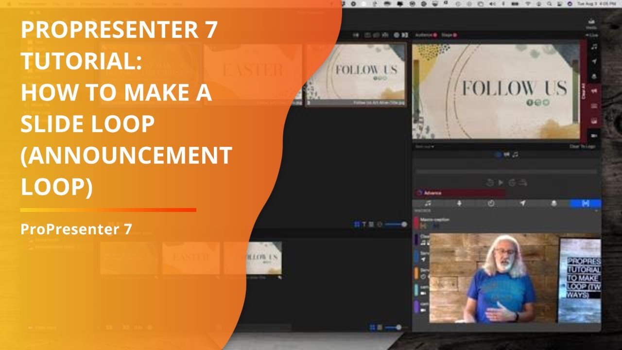 Propresenter 7 Tutorial How To Make A Slide Loop Announcement Loop