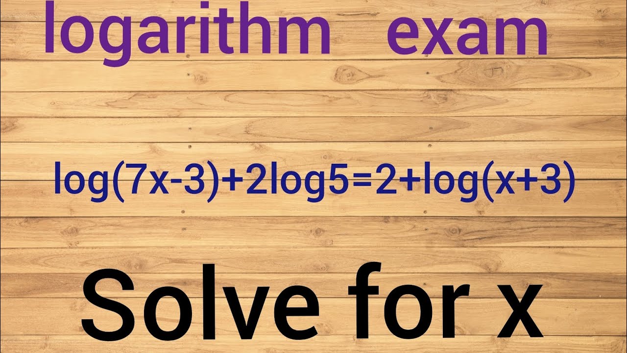 A Nice Way To Solve Logarithmic And Math Olympiad Exam Questions