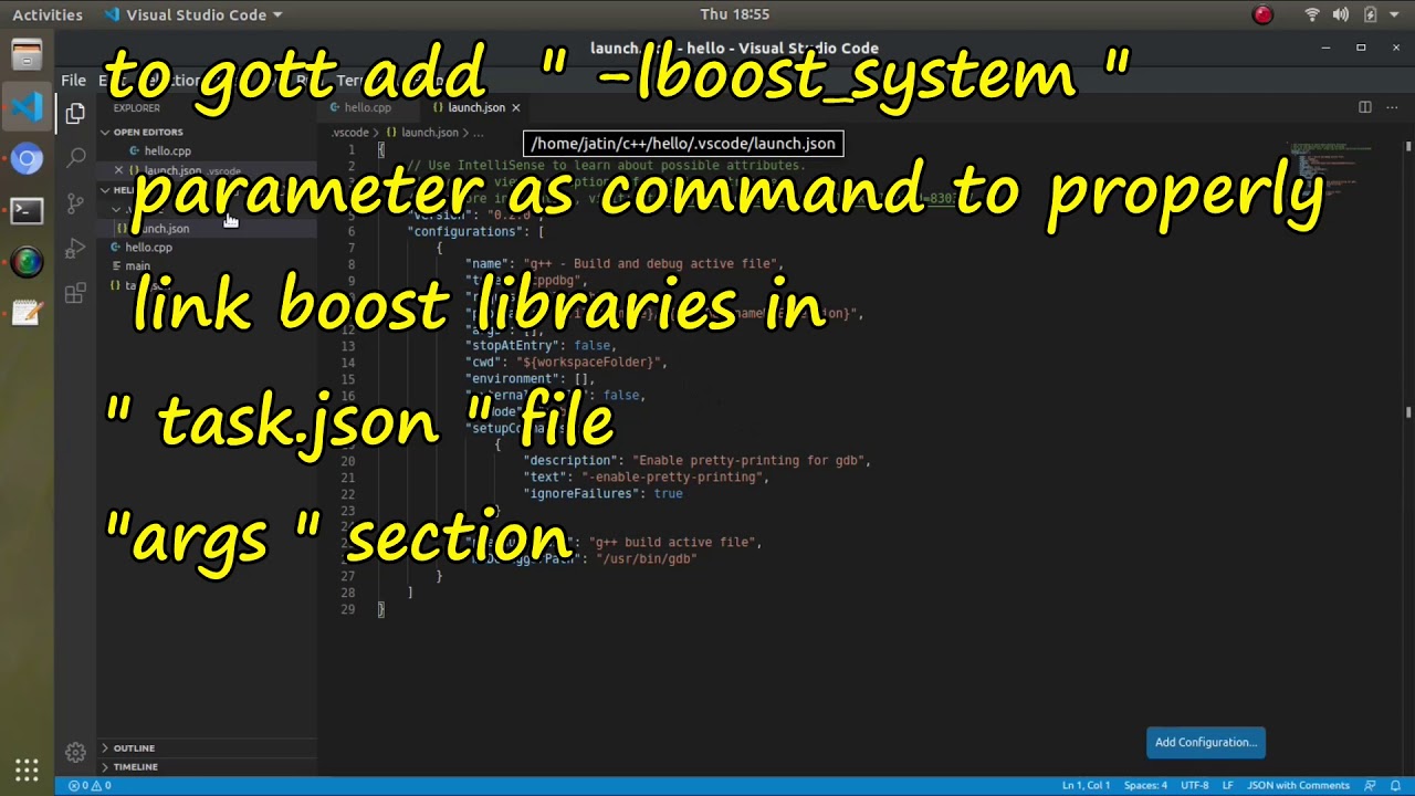 Boost Libraries With Vs Code In Linux Linking Boost C With Vs Code