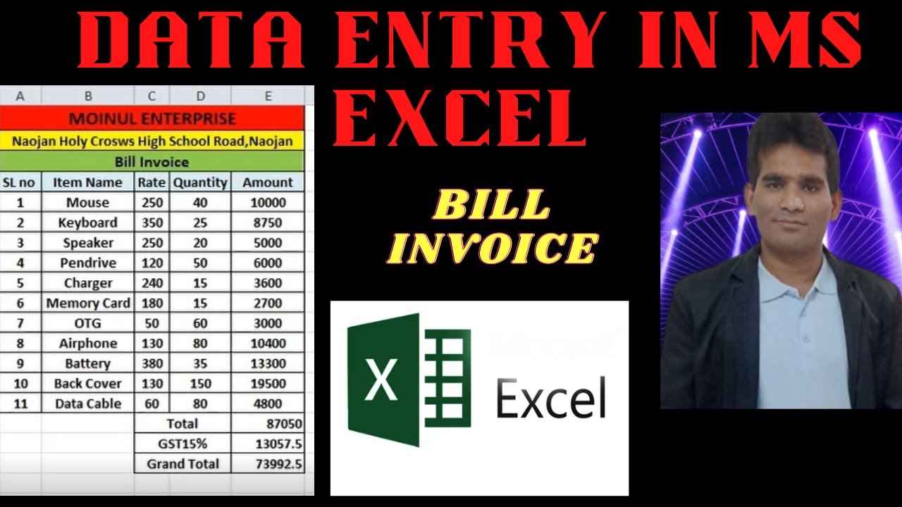 How To Data Entry In Excel Youtube