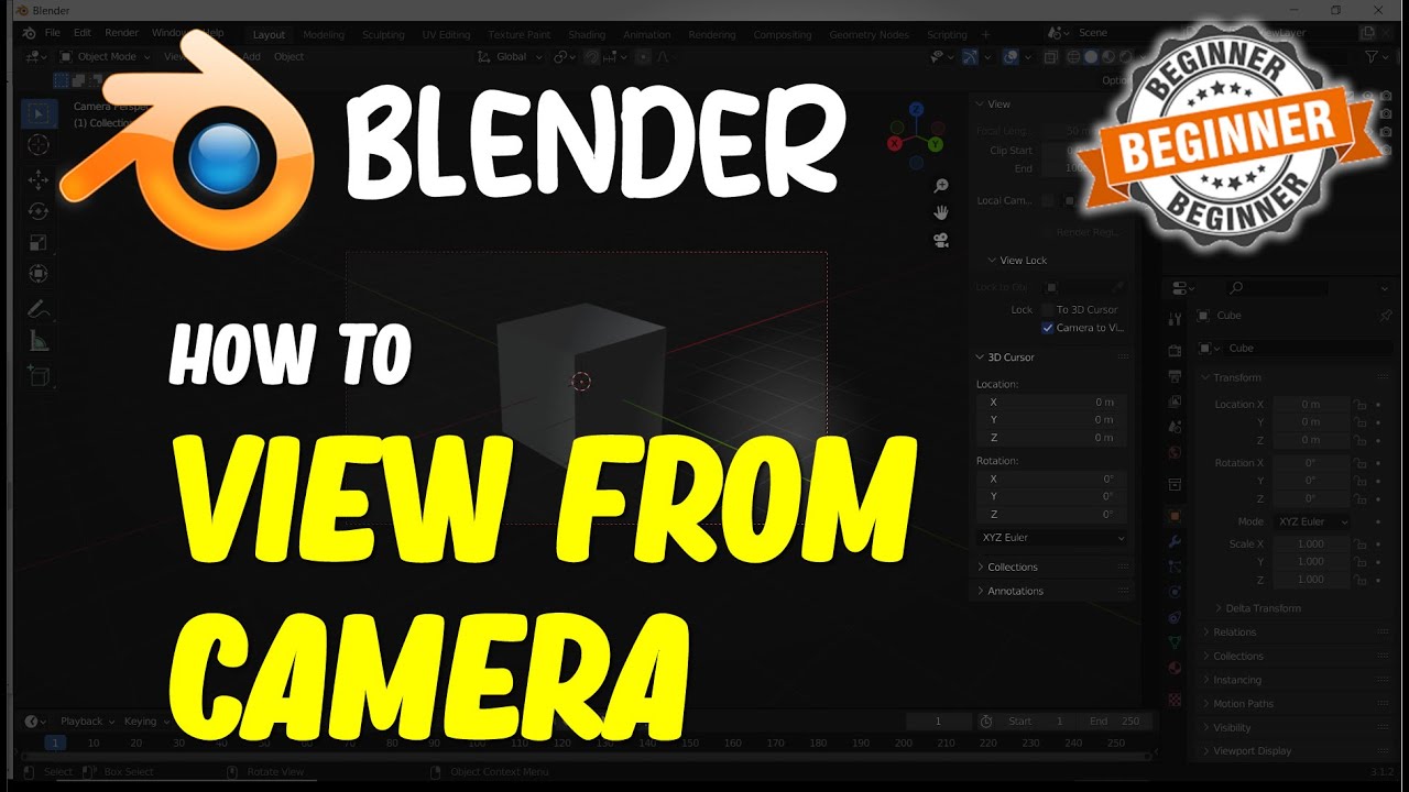 Blender How To View From Camera Youtube