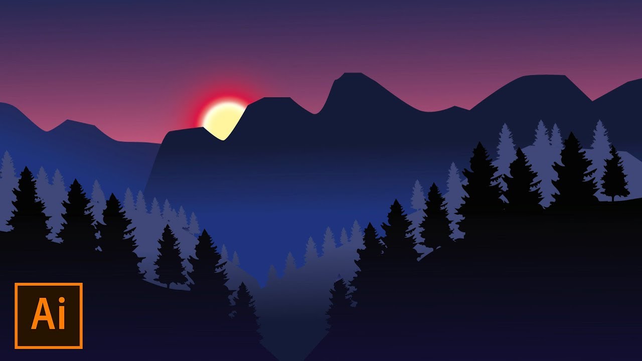 How To Draw Mountains In Adobe Illustrator