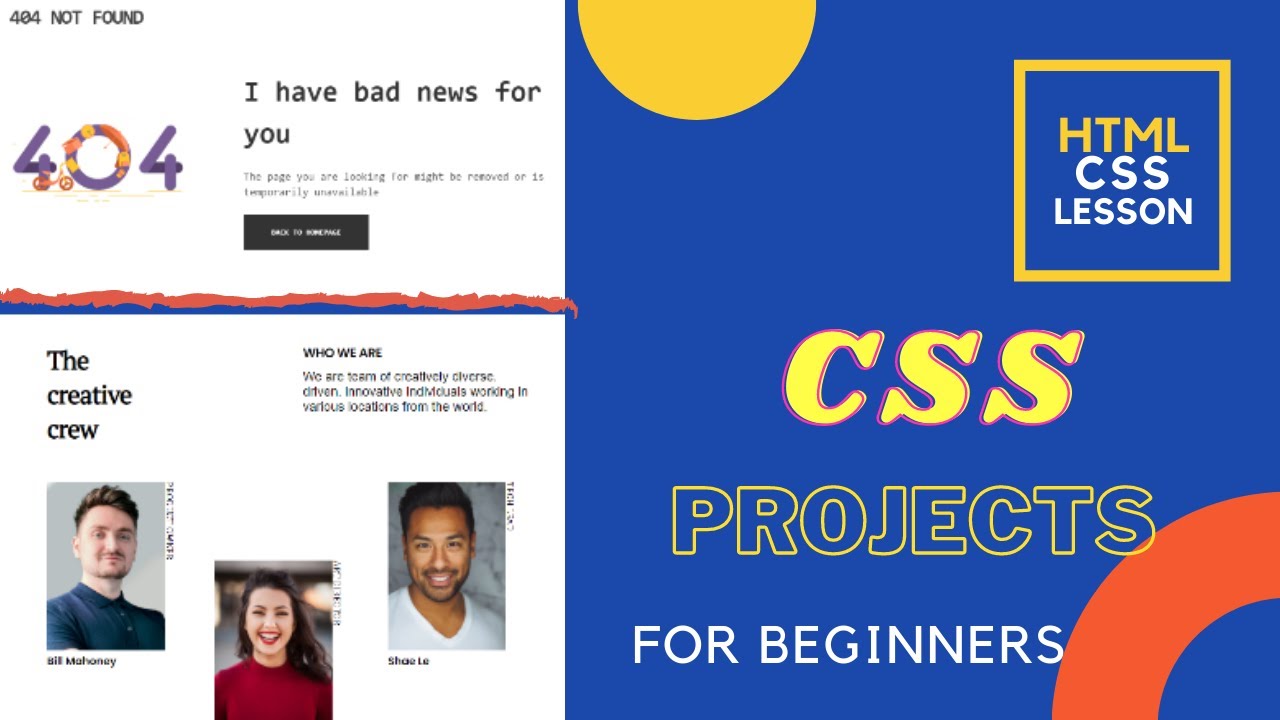 Html Css Projects For Beginners 2 Projects In 1 Hour Youtube