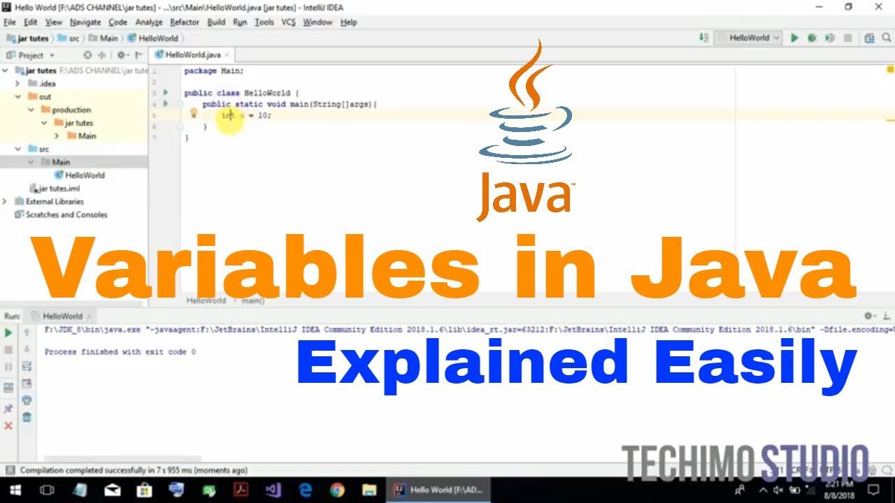 Variables In Java Java Tutorial 4 Youtube