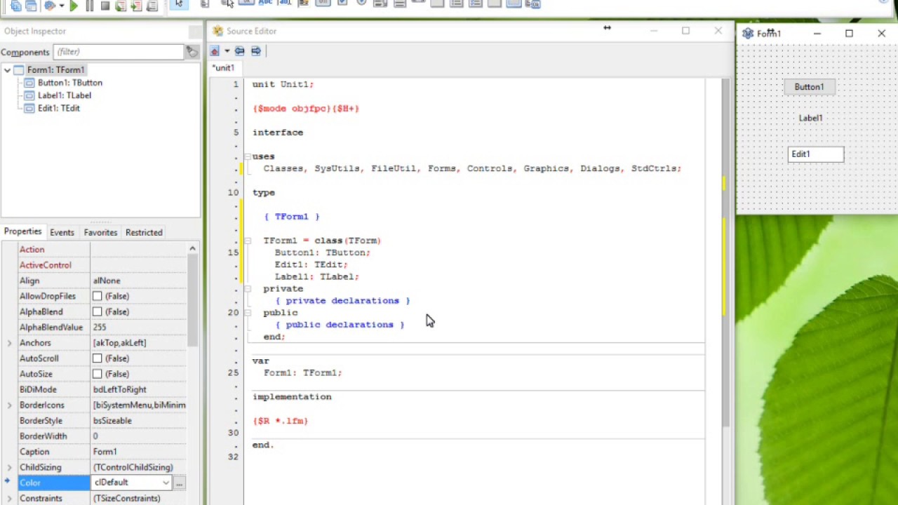 Pascal Programming Using Lazarus 1 Youtube