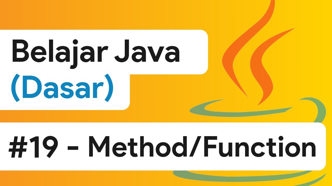 19 Method Function Java Dasar Youtube