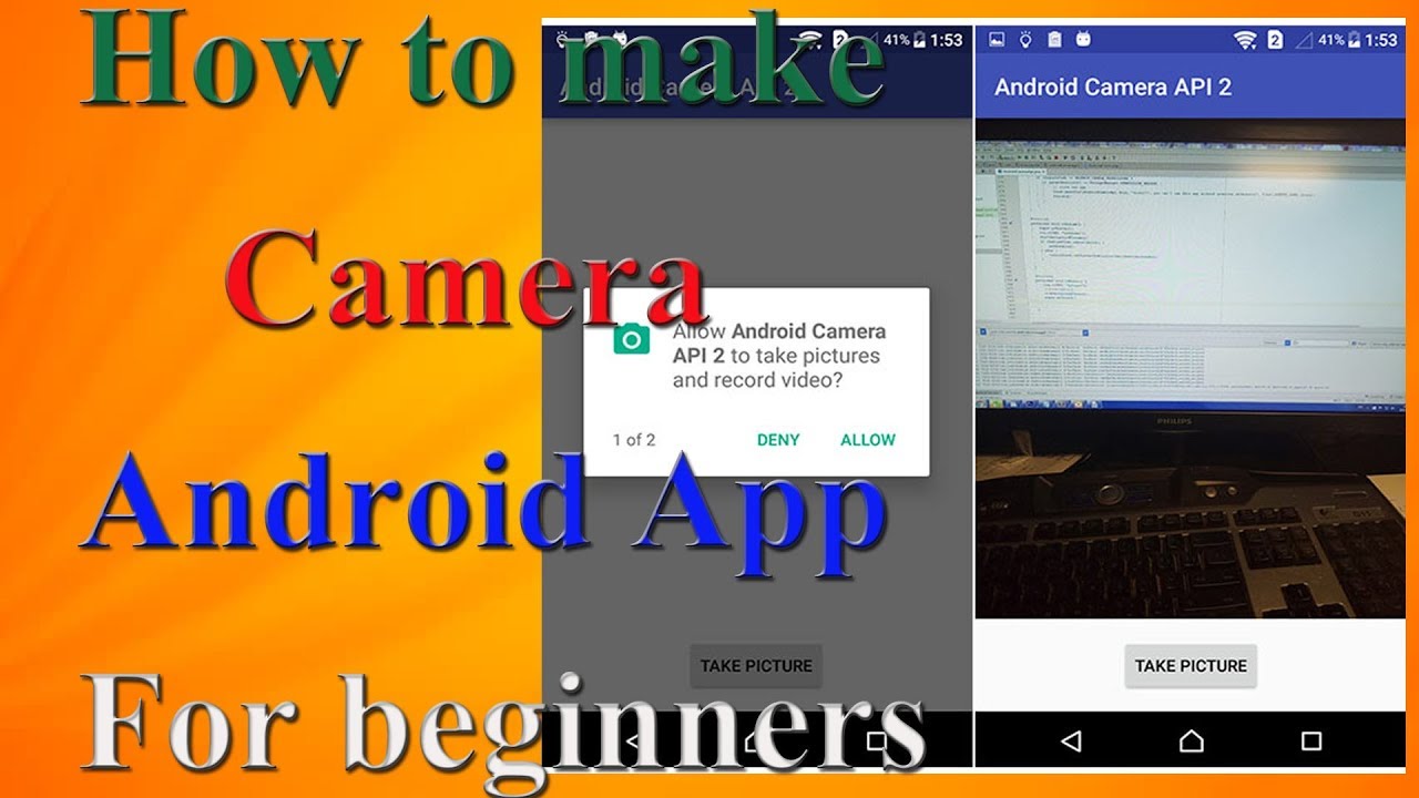 Android Studio Tutorial How To Make Camera Android App Youtube