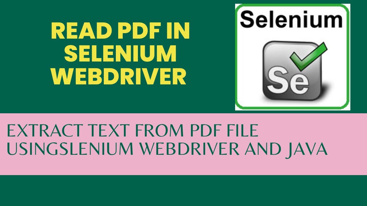 How To Extract Text From Pdf File With Java And Selenium Webdriver