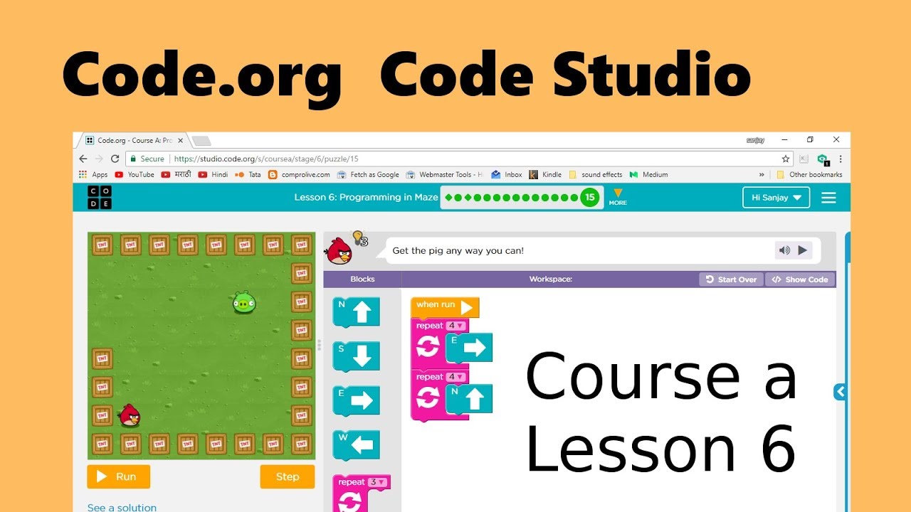 Code Studio Course A Lesson 6 Youtube