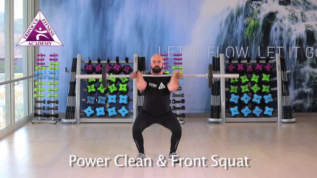 Power Clean Front Squat Youtube
