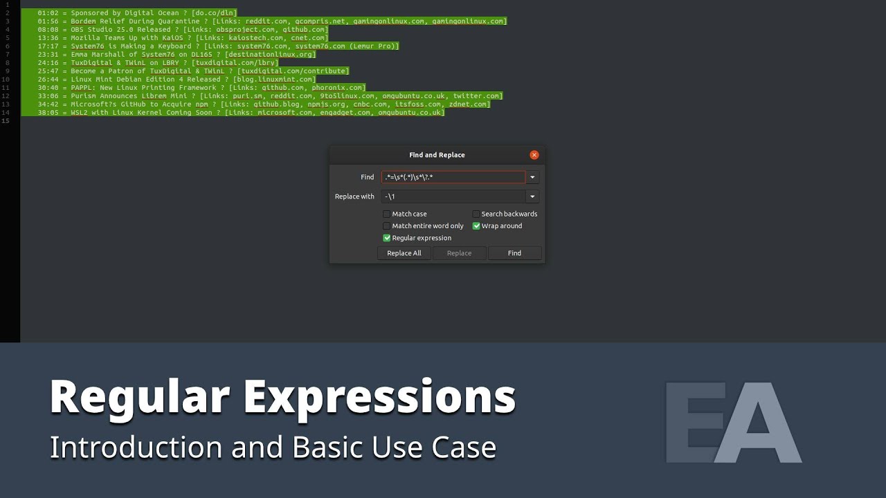 Using Regular Expressions Introduction And Simple Use Case Youtube