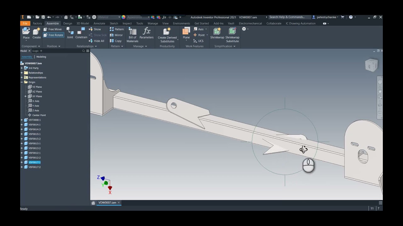 Inventor Constraining Components At Compound Angles With Symmetry