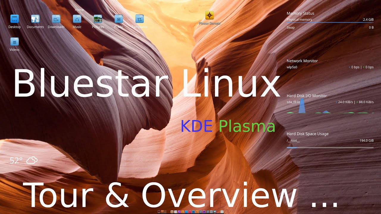 Bluestar Linux Kde Plasma Tour Overview Youtube