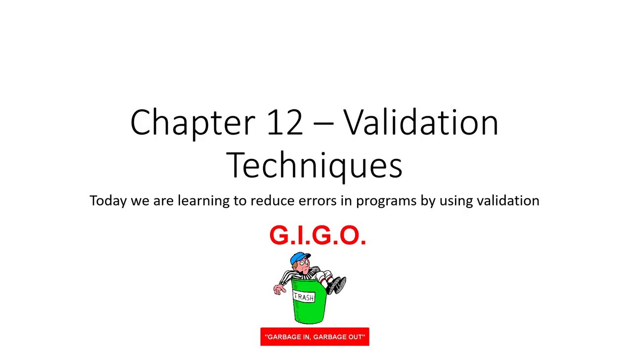 Python Validation Techniques Chapter 12 Gcse Computer Science Aqa
