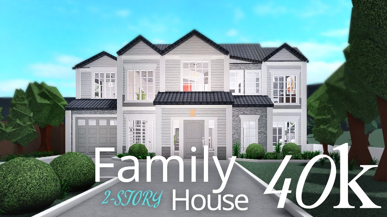 Bloxburg Family House Build 2 Story 40k Youtube