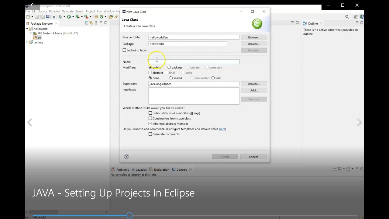 Java Setting Up Projects In Eclipse Youtube