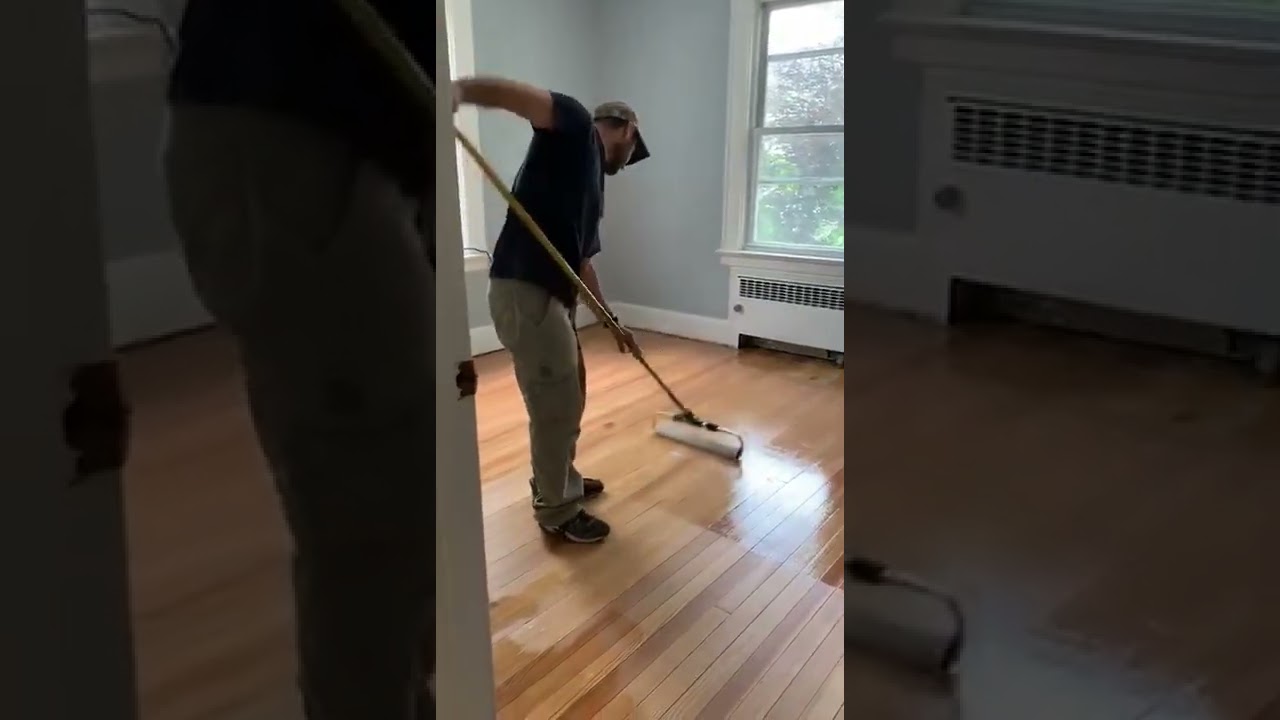 Wood Flooring Water Based Finishing Loba Applying Youtube