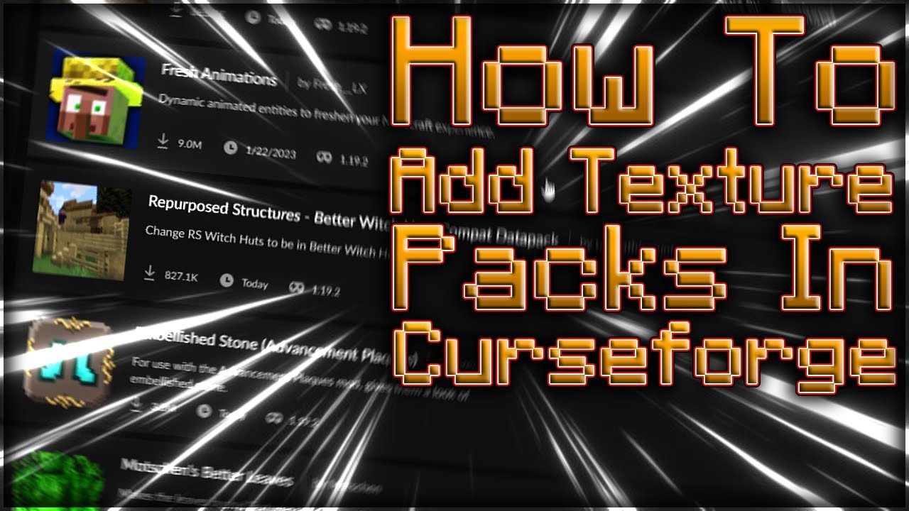 How To Add Resource Packs To Modpacks In Curseforge Youtube