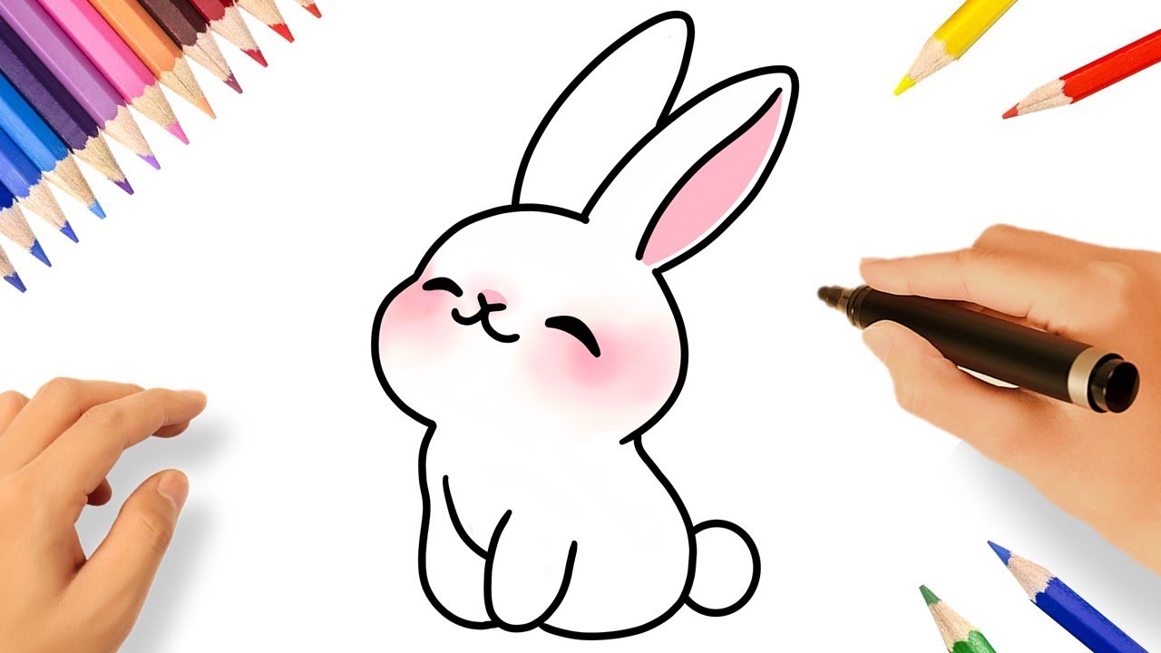 How To Draw A Cute Bunny Step By Step For Kids Drawing Tutorial Draw