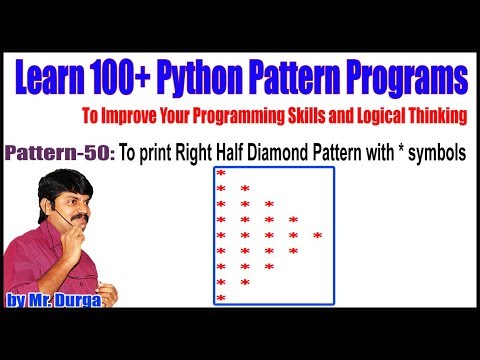 Learn 100 Python Pattern Programs Pattern 50 To Print Right Half