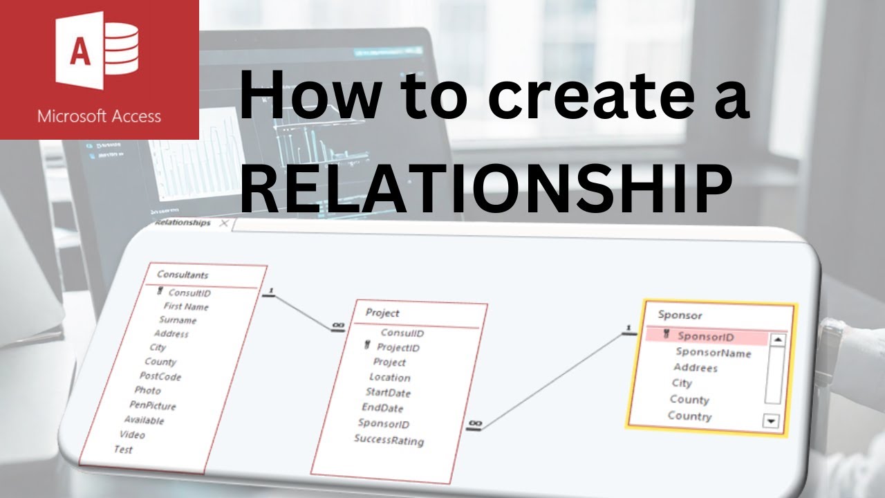 How To Create Relationships Between Tables In Microsoft Access Youtube