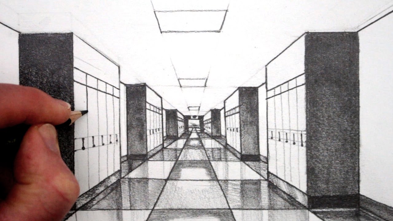 How To Draw 1 Point Perspective Buildings