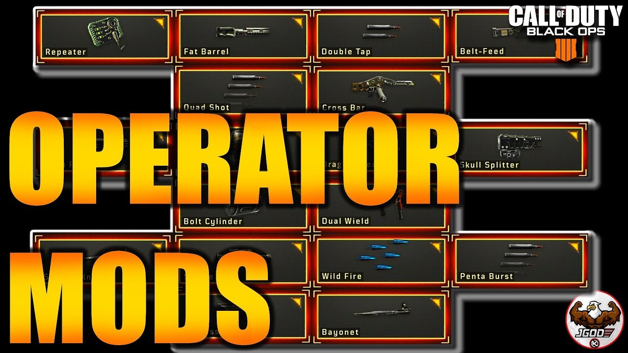 How Operator Mods Work In Black Ops 4 All 18 Super Attachments Youtube