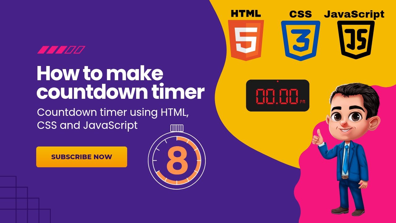 Build A Custom Countdown Timer Using Html Css Javascript
