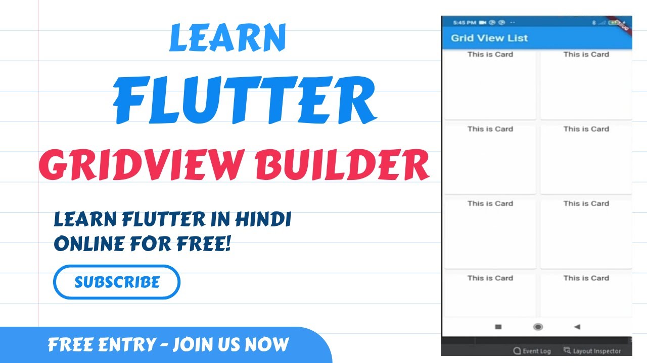 Flutter Gridview Gridview Builder In Flutter Gridview Flutter