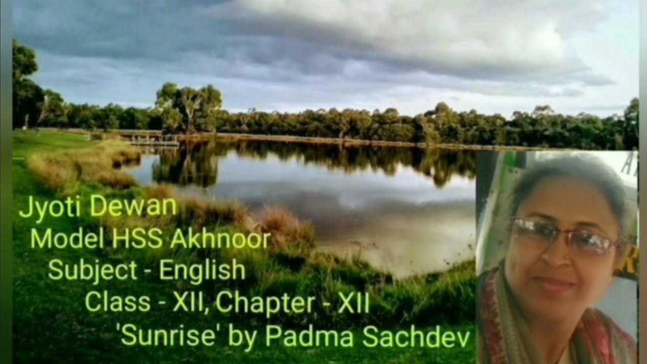 Sunrise Poem By Padma Sachdev Jkbose Youtube