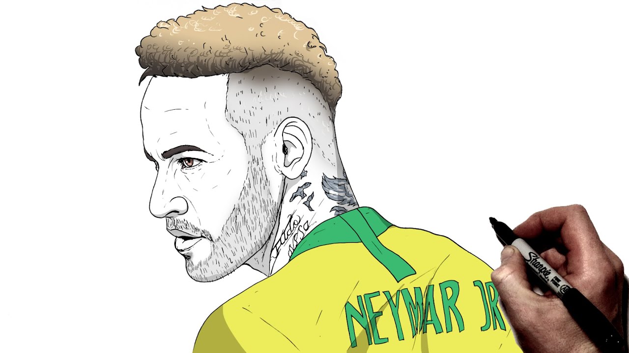 How To Draw Neymar Jr Face