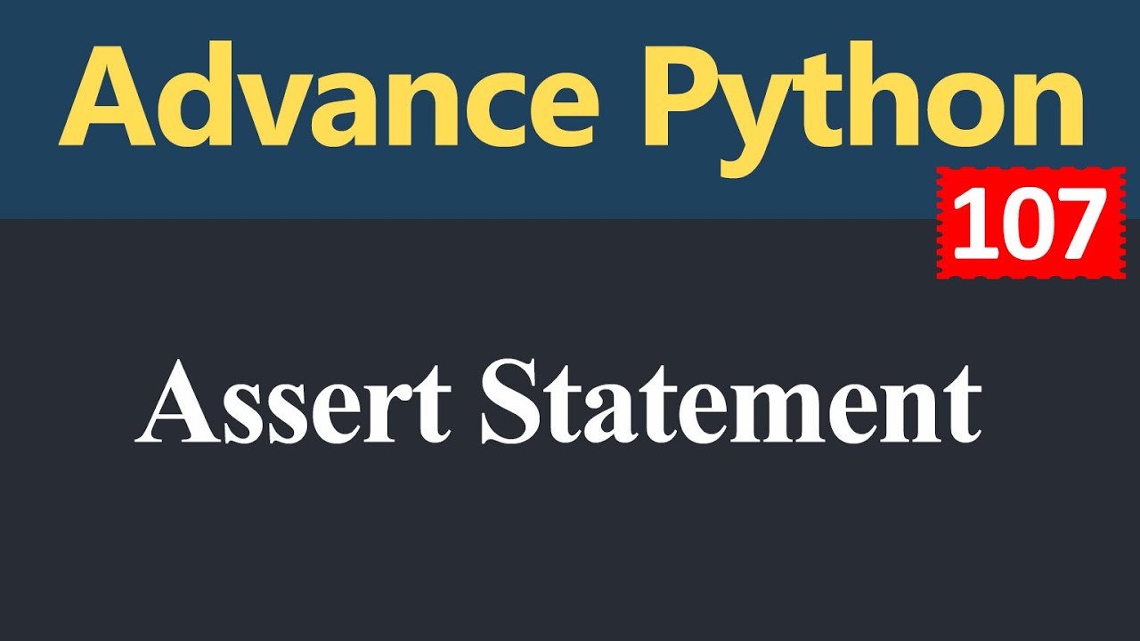 Assert Statement In Python Hindi Youtube
