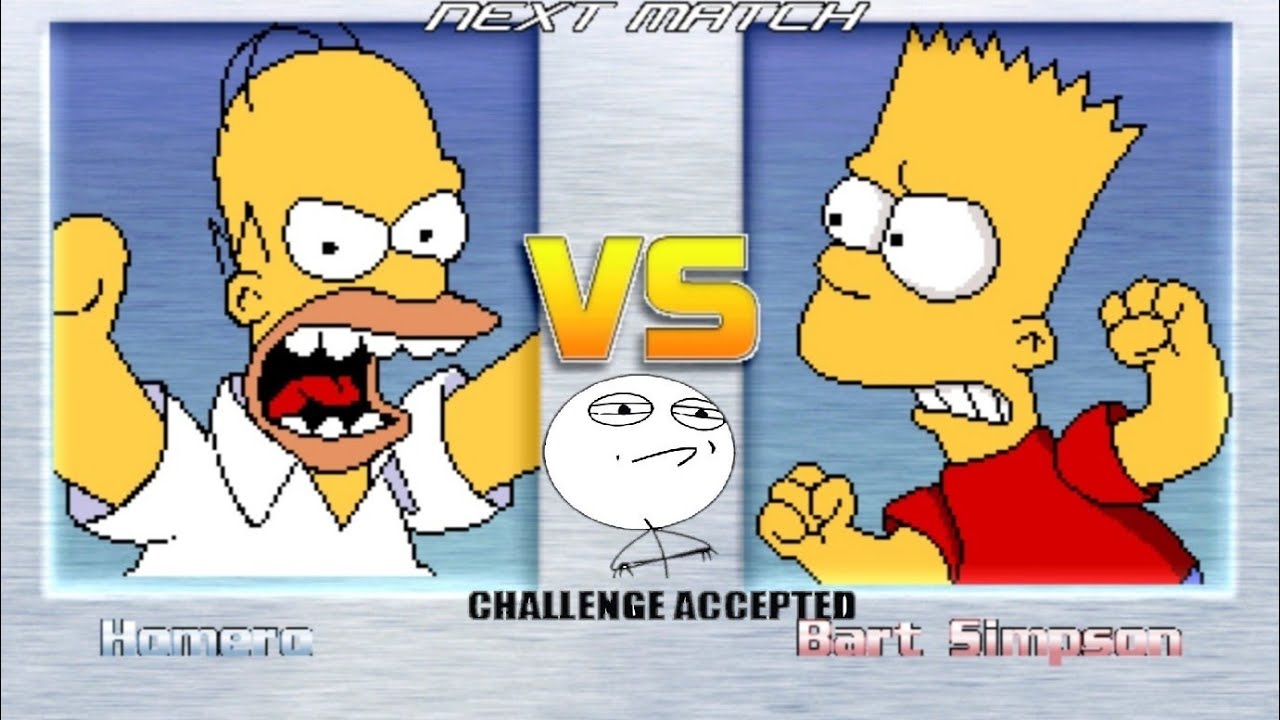 Homero Simpson Vs Bart Simpson Batallas De Mugen Youtube