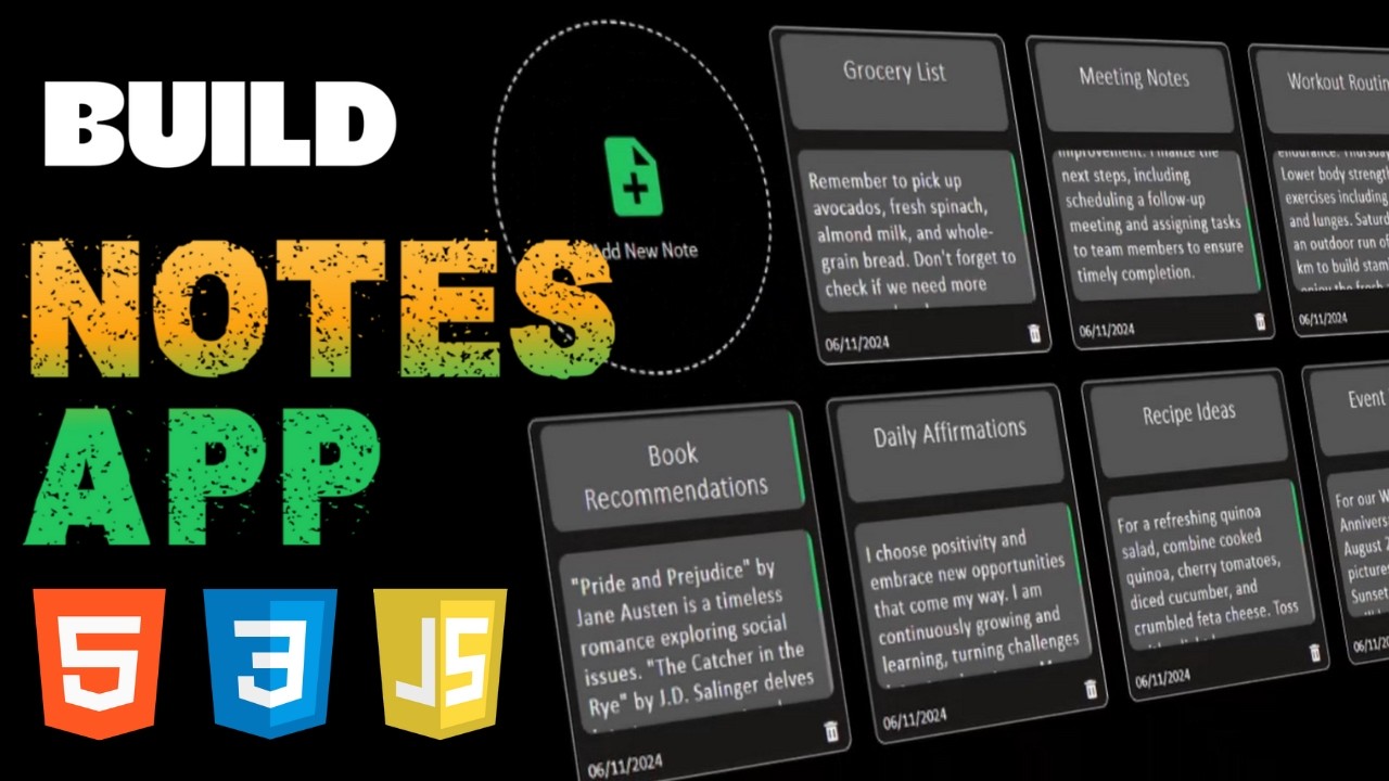 Notes App With Object Oriented Javascript How To Build Notes App With